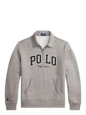 Polo Ralph Lauren Quarter Zip Fleece With Embroidered Logo - Gray