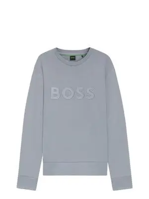 Hugo Boss Stretch Cotton Logo Sweatshirt - Gray