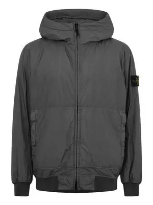 Stone Island Crinkle Reps Hooded Jacket - Black