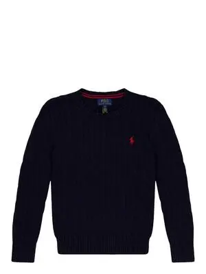 Polo Ralph Lauren Cable Knit Crewneck Sweater - Black