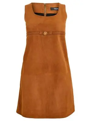 Versace Suede Mini Dress - Brown