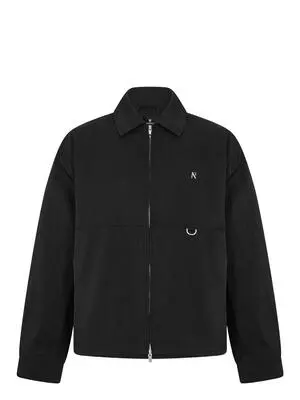 REPRESENT Solid Color Overshirt - Black