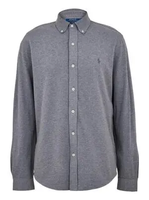 Polo Ralph Lauren Men's Slim Fit Button-Down Plain Shirt Gray