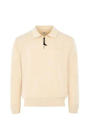 C.P. COMPANY Quarter Zip Sweatshirt - Nude