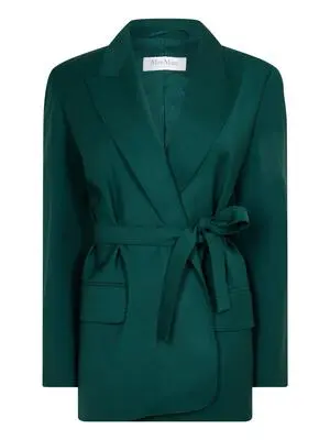 Max Mara Max Mara Belted Structured Blazer Green