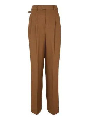 AMI Paris Wide Leg Trousers - Brown