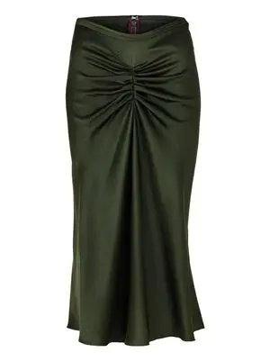 Victoria Beckham Ruched Midi Skirt - Black