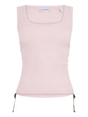 Burberry Ruched Buckle Tank Top - Pink