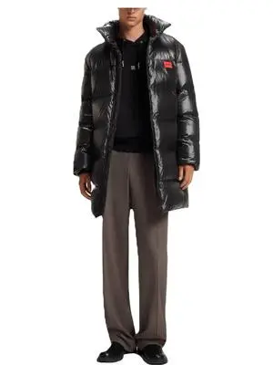 Hugo Boss Quilted Stand Collar Down Jacket - Black