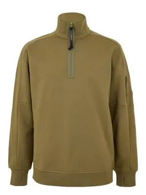 C.P. COMPANY Lens Quarter-zip Fleece Top - Green