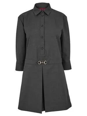 Gucci Horsebit Shirt Dress - Black