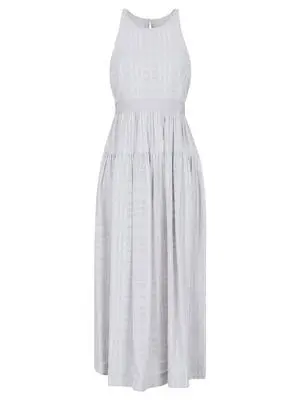 EMPORIO ARMANI Emporio Armani Sleeveless Checked Midi Dress