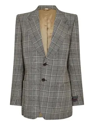Gucci Italian Structured Blazer - Black/grey