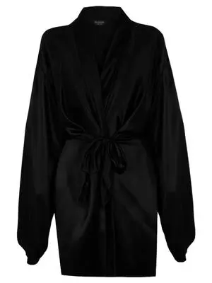 Balenciaga Wrap Mini Dress - Black