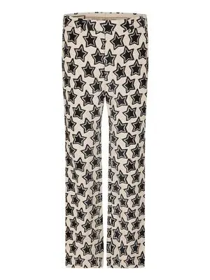 Gucci Straight-leg Printed Trousers - Nude
