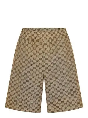 Gucci Monogram Casual Shorts - Brown