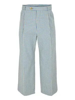 Gucci Plaid Straight-leg Trousers - Gray