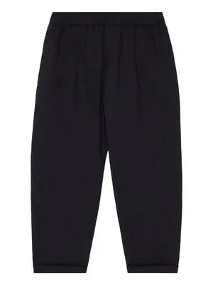 Emporio Armani Cropped Wide Leg Joggers - Black