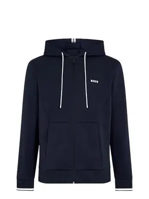 Hugo Boss Zip Hoodie, Advanced Stretch - Black
