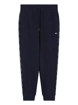 Emporio Armani Logo Tape Straight-leg Trousers - Black