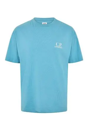 C.P. COMPANY Logo Crew-neck T-shirt - Blue
