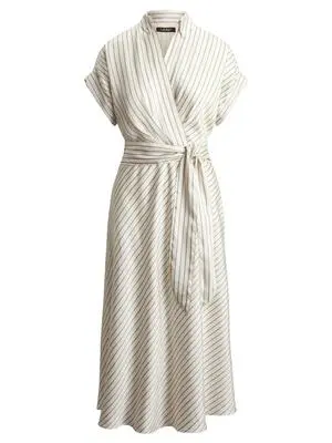 Ralph Lauren Striped Shirt Dress - Nude