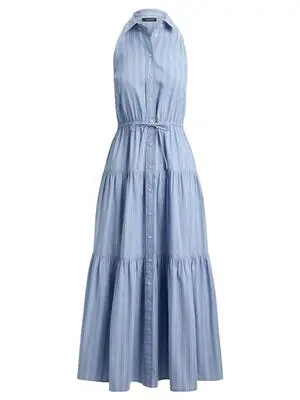 Ralph Lauren Striped Shirt Dress - Blue