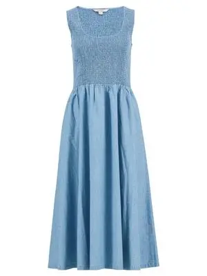 Barbour A-line Midi Dress - Blue