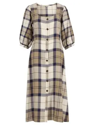 Barbour Plaid Shirt Dress - No