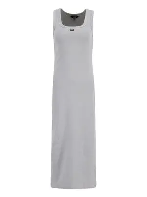 Barbour Barbour International Chicago Ribbed Bodycon Maxi Dress Gray