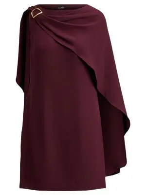 Ralph Lauren One-shoulder Pleated Mini Dress - Brown