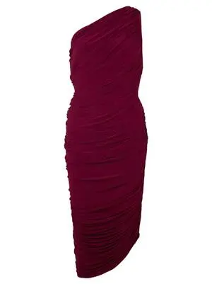 Norma Kamali Norma Kamali One-Shoulder Evening Gown With Asymmetrical Hem Red