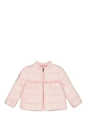 Moncler Quilted Ruffle Down Jacket - Pink