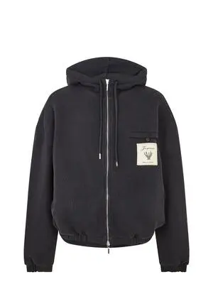 Jacquemus Zippered Hoodie - Black
