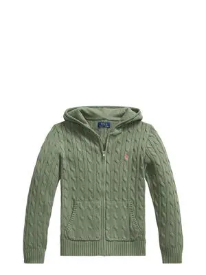 Polo Ralph Lauren Cable Knit Zip Hoodie - Green