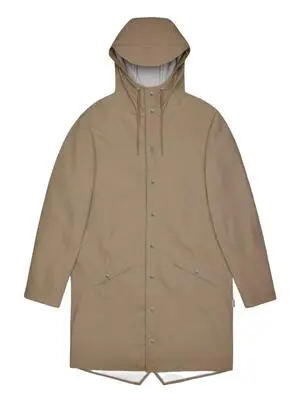 Rains Long Waterproof Jacket - Brown