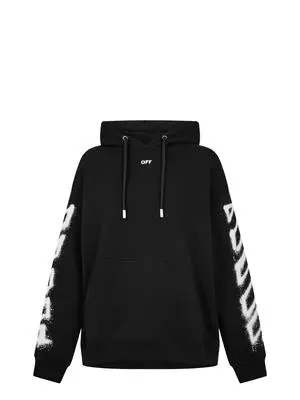 Off-White Hoodie With Graphic Detailing - Black