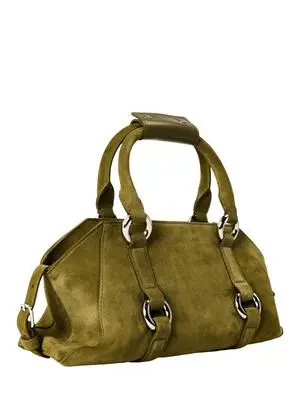 ALEXANDER MCQUEEN Alexander McQueen Suede Top Handle Bag