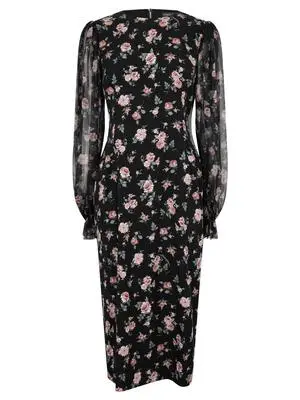 DOLCE & GABBANA Dolce & Gabbana Puff Sleeve Floral Maxi Dress