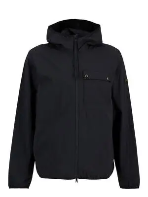Barbour Zipper Casual Jacket With Hood - Black