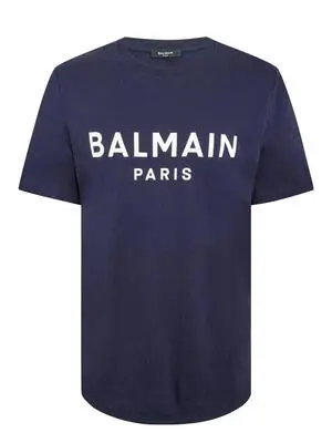 Balmain Logo Short-sleeved T-shirt - Black