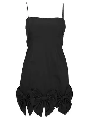 LoveShackFancy Kennedi Mini Dress - Black
