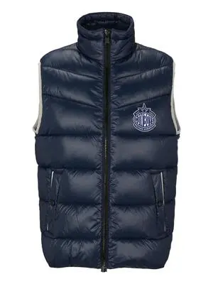 Hugo Boss Padded Stand Collar Zip-up Vest - Black