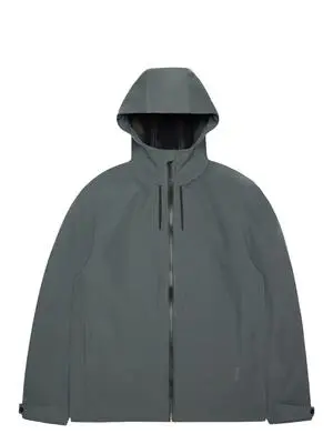 Rains Rains Zip-Up Hooded Waterproof Casual Jacket Black