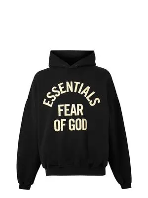 Fear Of God Long-sleeved Hooded Sweatshirt With Logo - Black