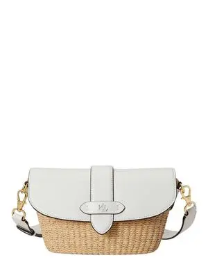 Ralph Lauren Woven Raffia Shoulder Bag - White
