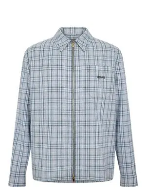 Versace Long-sleeved Printed Shirt - Gray