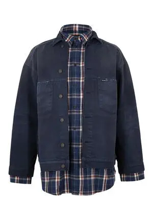 Balenciaga Plaid Shirt Jacket - Blue