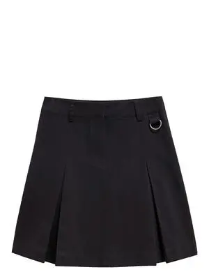 Barbour Slim Fit Mini Skirt With Box Pleat Detail - Black