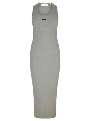 Fear Of God Sleeveless Ribbed Midi Dress - Gray